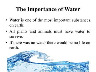 Importance of water | PPTX