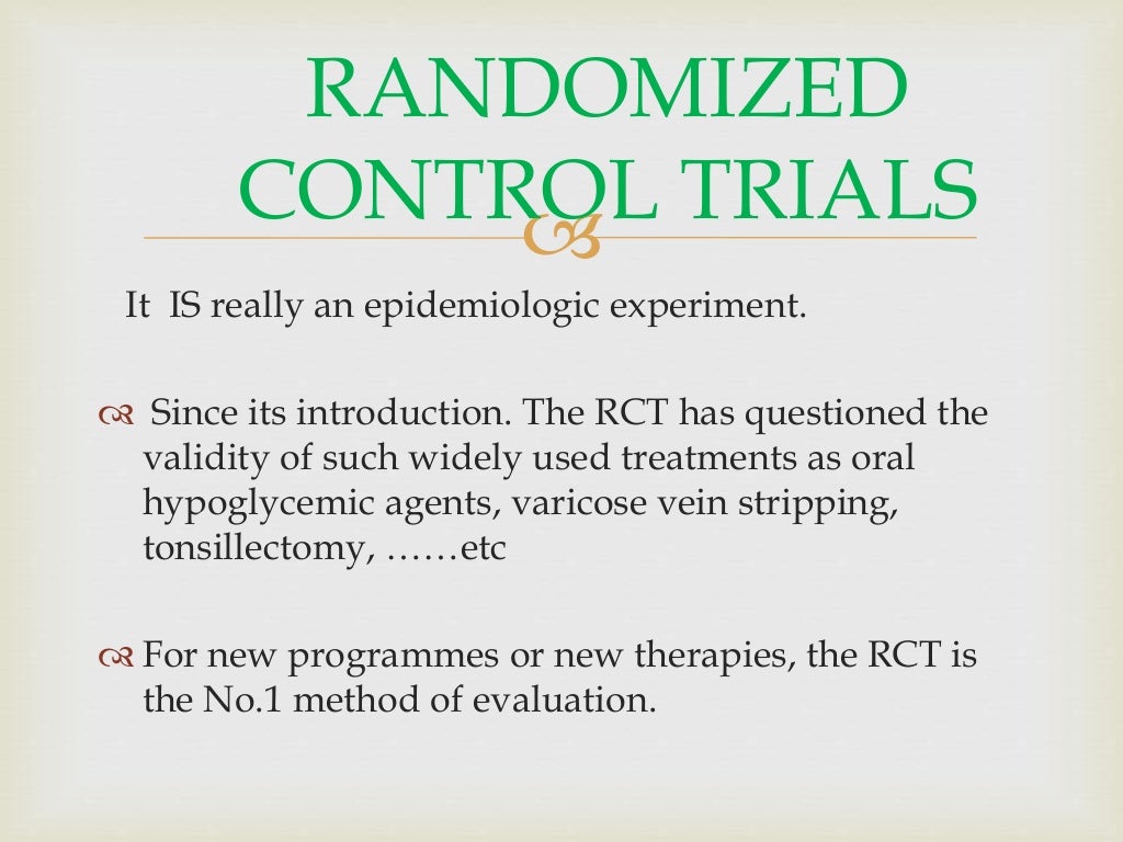 EXPERIMENTAL EPIDEMIOLOGY