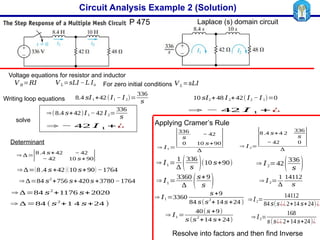 laplace transformation slides for electric circuit 2 | PPTX