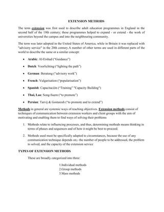 EXTENSION METHODS | PDF