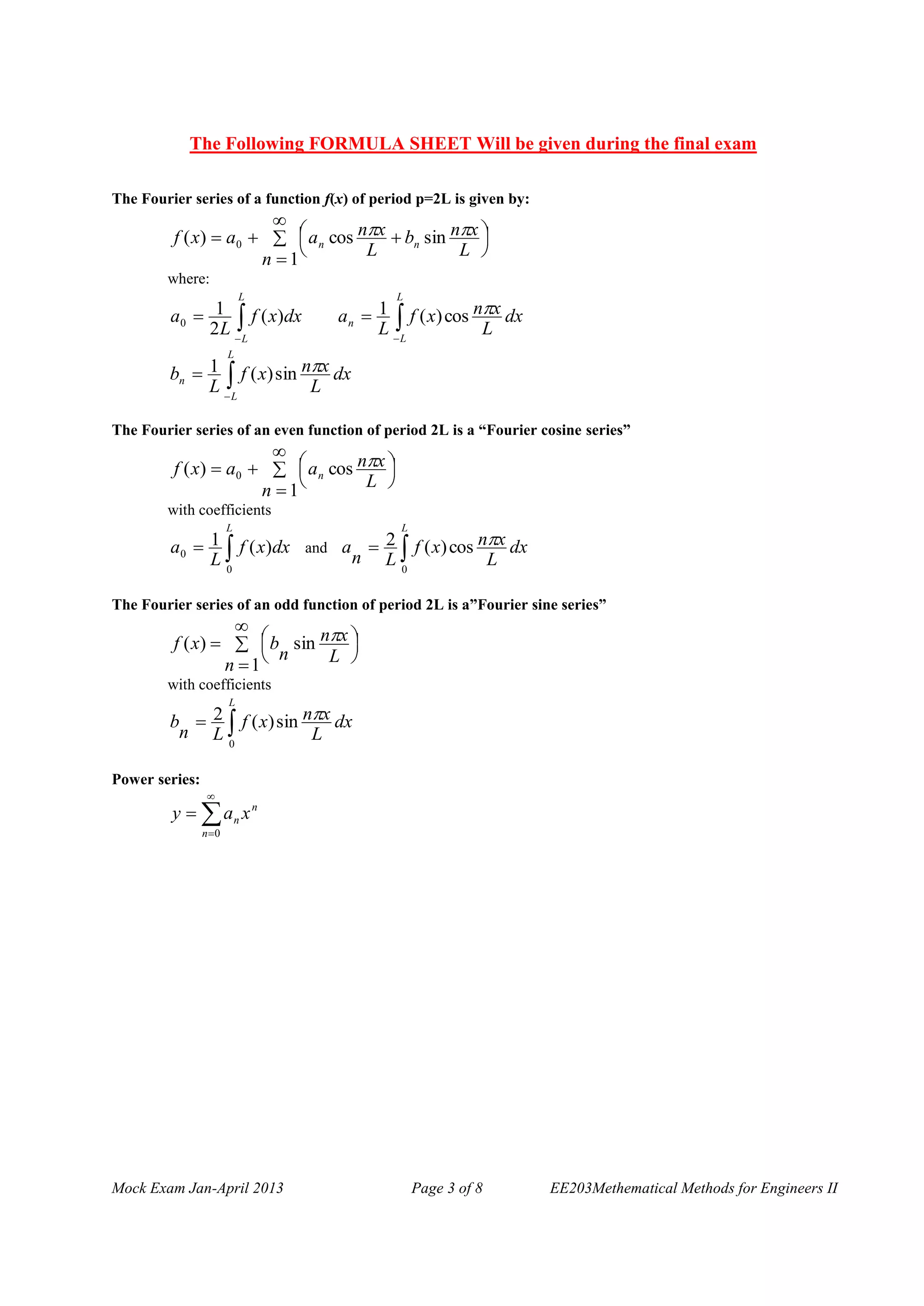 Engineering Mathematics 2 questions & answers | PDF