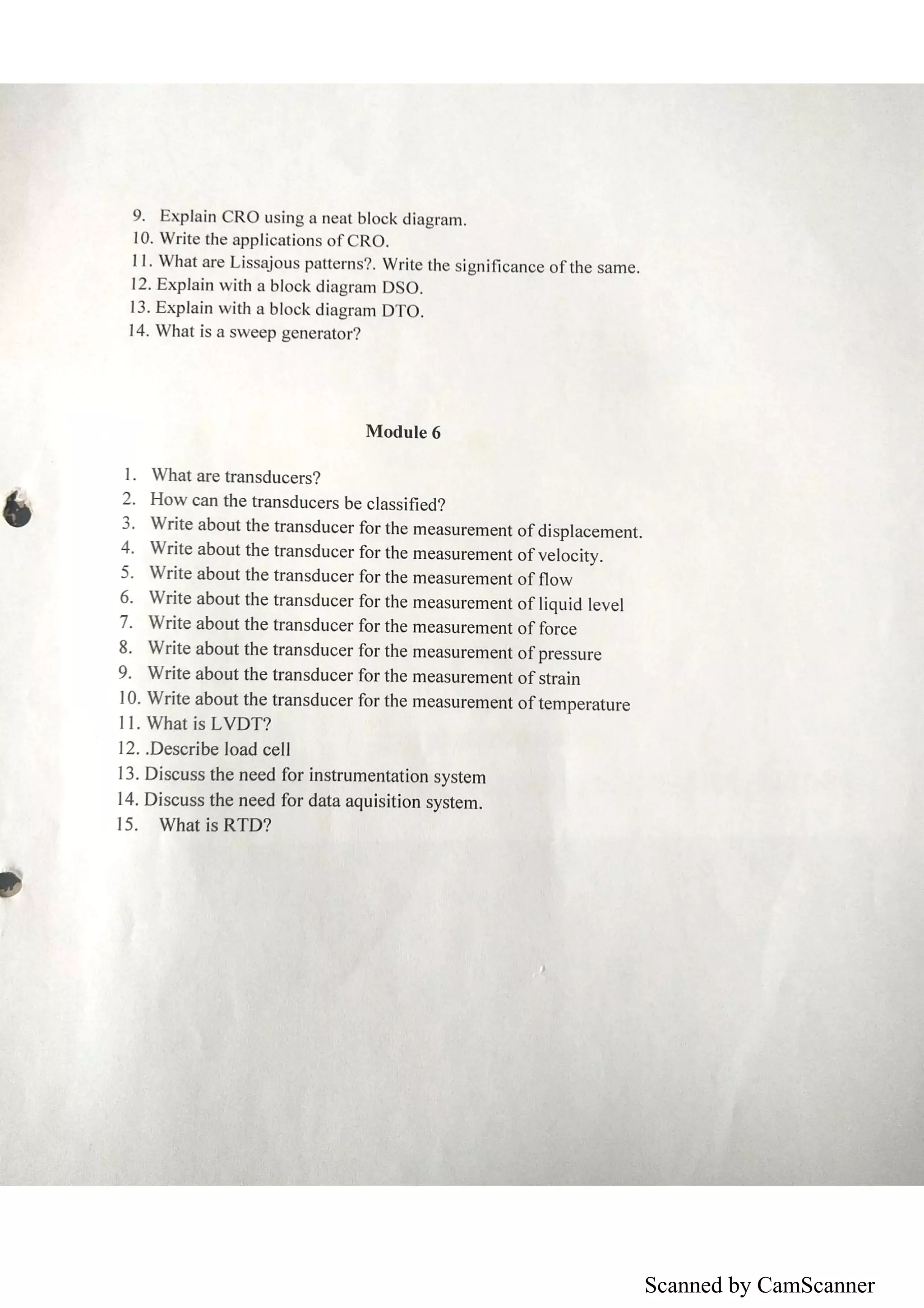 EE208 module wise questions -ktu | PDF