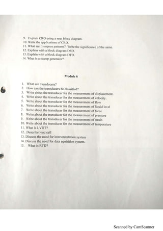 EE208 module wise questions -ktu | PDF