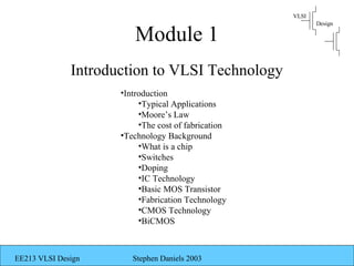 Ee213 vlsi introduction | PPT