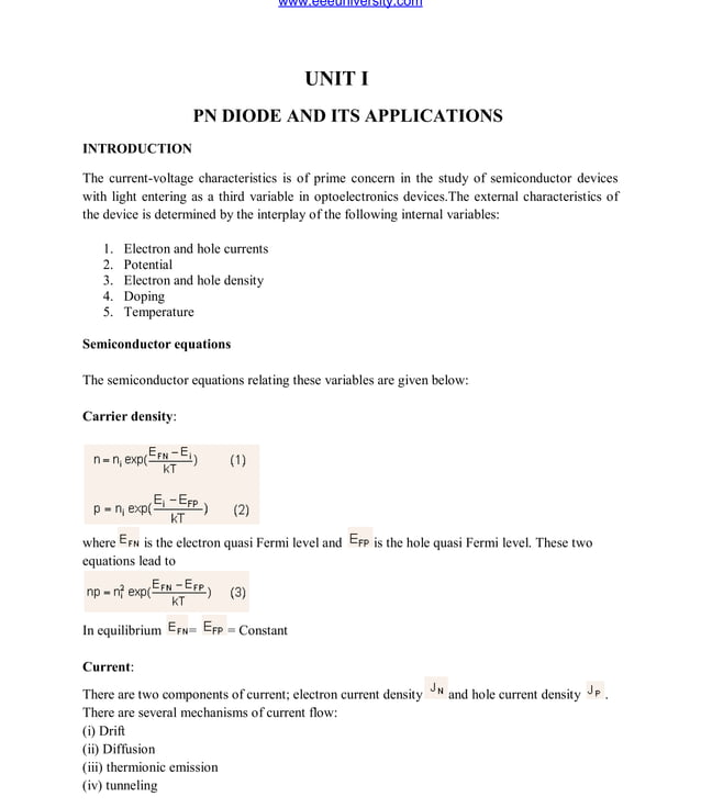 Ee2203 electronic-devices-and-circuits-lecture-notes | PDF | Chemistry ...