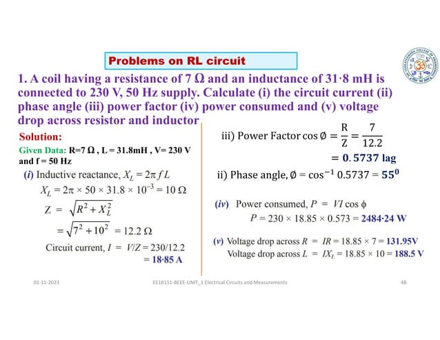EE22151_AC Circuits Analysisst dsdcvssvd | PPT