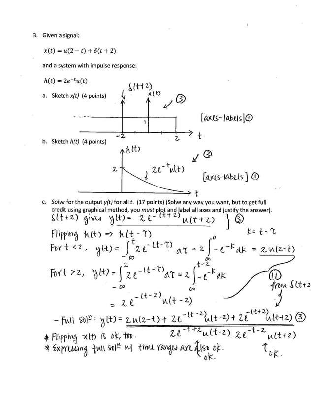 EE 235 Midterm Exam + Solution 2011 | PDF