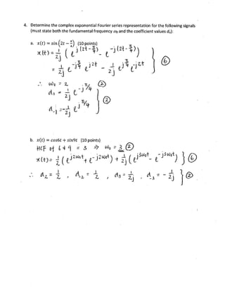EE 235 Midterm Exam + Solution 2011 | PDF