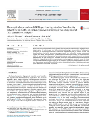 322 rheo-optical near-infrared spectroscopy noda | PDF