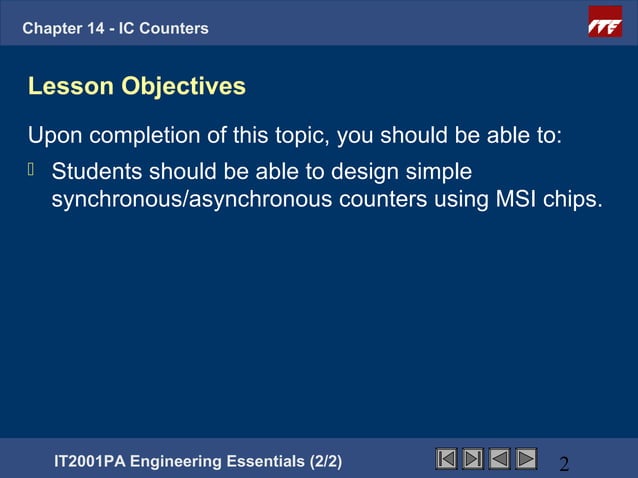 Ee2 chapter14 ic_counters | PPT | Computing | Technology & Computing