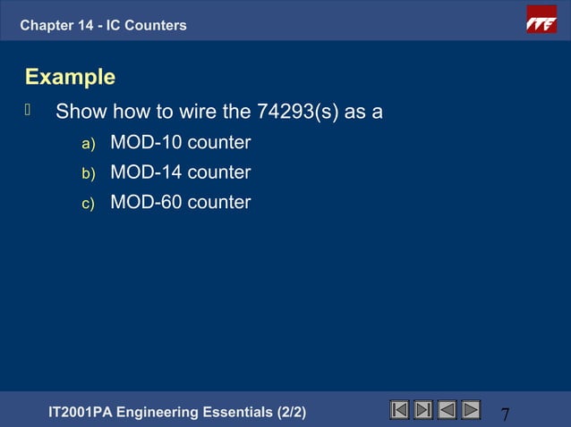 Ee2 chapter14 ic_counters | PPT | Computing | Technology & Computing