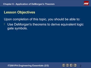 Ee2 chapter6 applicationof_demorgan'stheorem | PPT