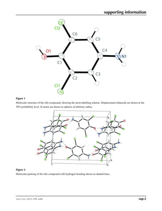 Crystal structure of 4-amino-2,6-dichlorophenol | PDF