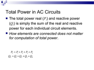Ee301 lesson 25 ac power and pwr triangle | PPT