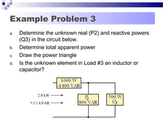 Ee301 lesson 25 ac power and pwr triangle | PPT