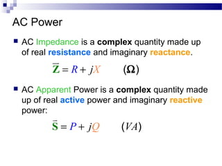 Ee301 lesson 25 ac power and pwr triangle | PPT