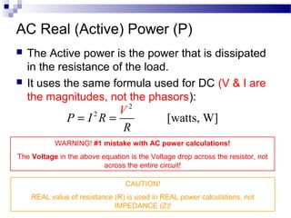 Ee301 lesson 25 ac power and pwr triangle | PPT