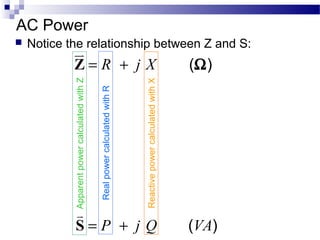 Ee301 lesson 25 ac power and pwr triangle | PPT