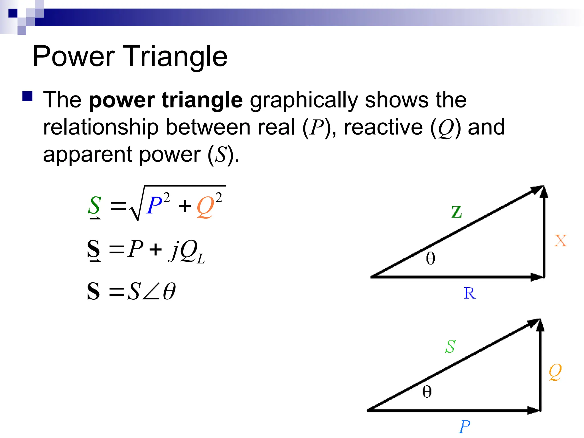 EE301 Lesson 25 AC Power and Pwr Triangle.ppt