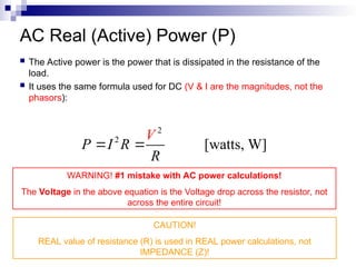 EE301 Lesson 25 AC Power and Pwr Triangle.ppt