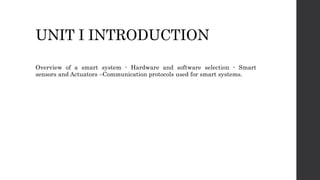 EE3020 SSA Introduction smart system automation | PPTX