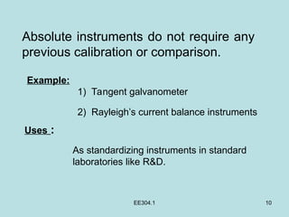 Difference of Absolute and Secondary Instruments | PPT
