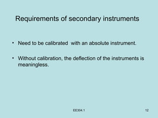 Difference of Absolute and Secondary Instruments | PPT