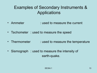 Difference of Absolute and Secondary Instruments | PPT