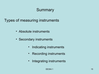 Difference of Absolute and Secondary Instruments | PPT