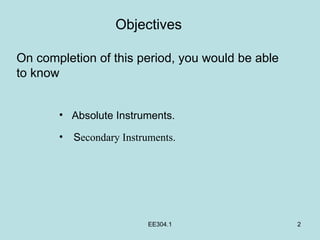 Difference of Absolute and Secondary Instruments | PPT