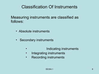 Difference of Absolute and Secondary Instruments | PPT