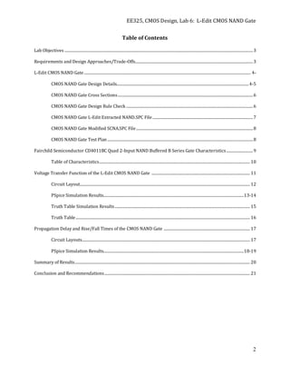 Ee325 cmos design lab 6 report - loren k schwappach | PDF
