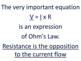How does electricity work - Ohm's Law Clearly Explained | PPTX