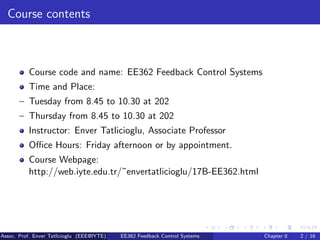 EE362-Ch0.pdf - Feedback and Control Systems | PDF
