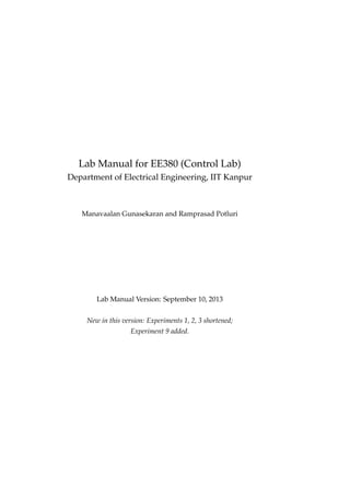 Ee380 labmanual | PDF