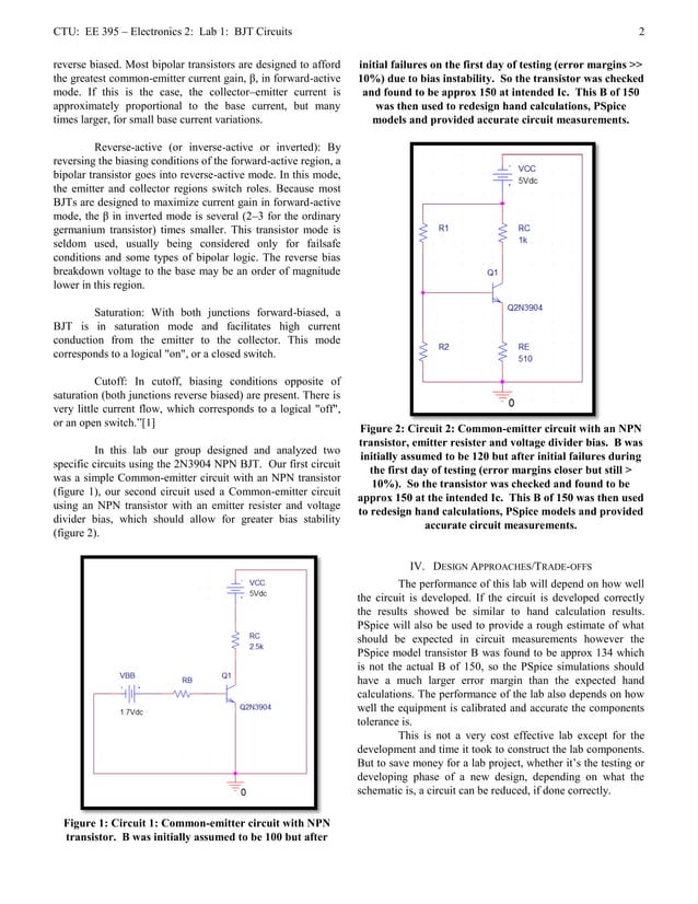Ee395 lab 1 - bjt - loren - victor - taylor | PDF