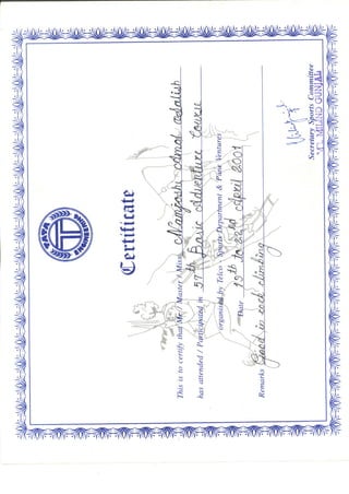 BASIC ADVENTURE COURSE CERTIFICATE | PDF