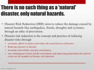 Disaster Risk Reduction (DRR) | PDF
