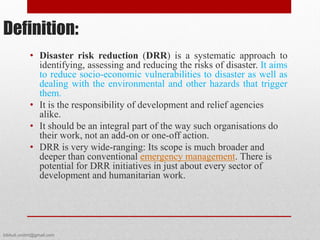 Disaster Risk Reduction (DRR) | PDF