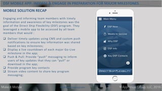 Solution Recap - DSF Mobile App - Apptimize Group LLC | PPT