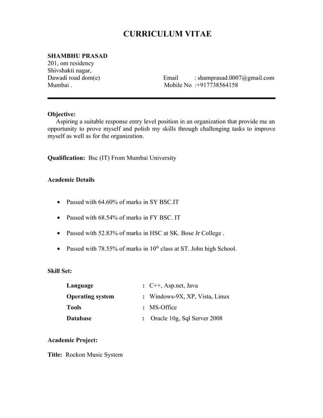 sample-Resume-Format | DOC
