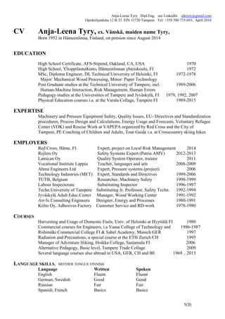 Tyry CV 2016 normal | PDF