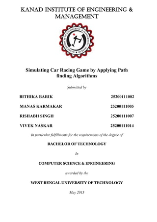 Car Game - Final Year Project | PDF