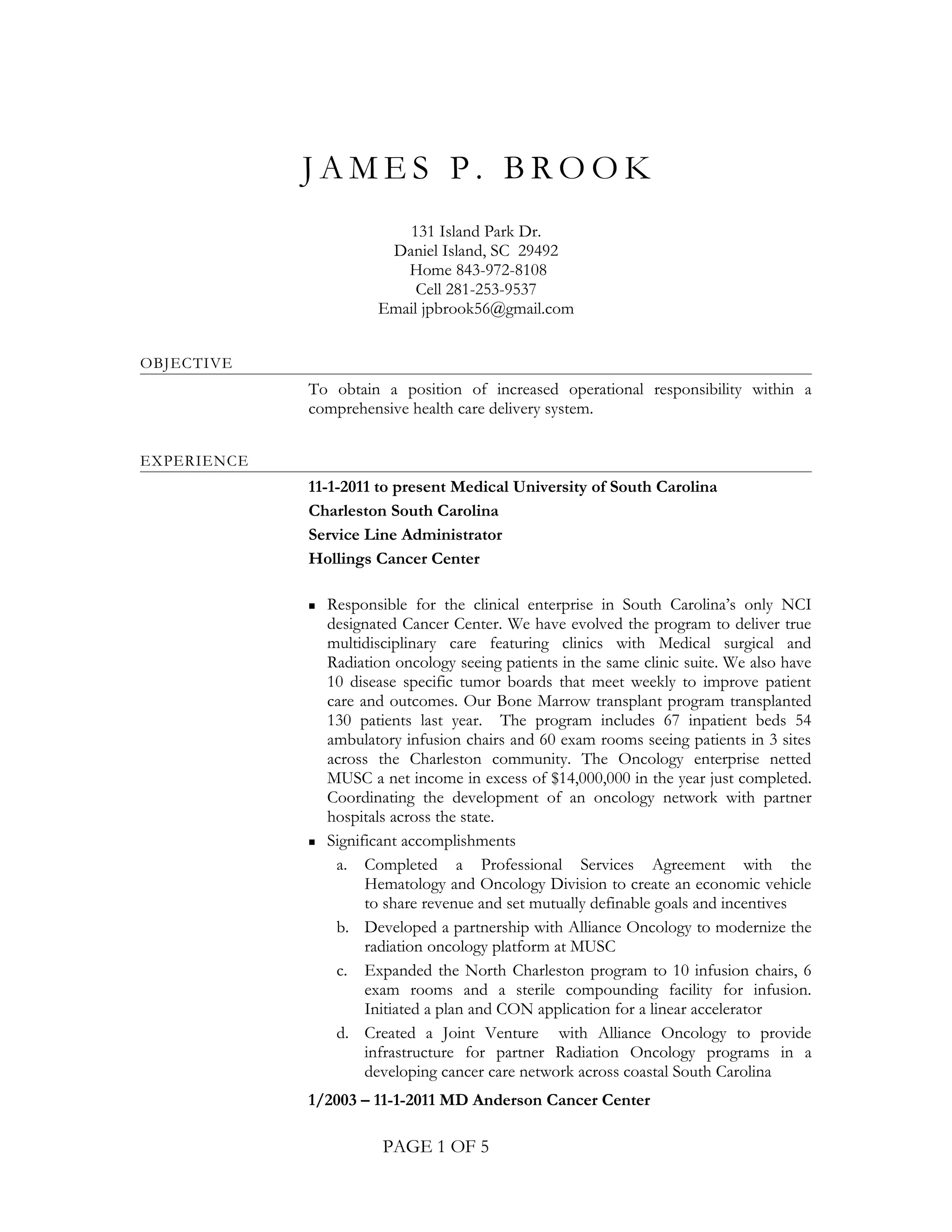 James Brook Resume 2016 | PDF