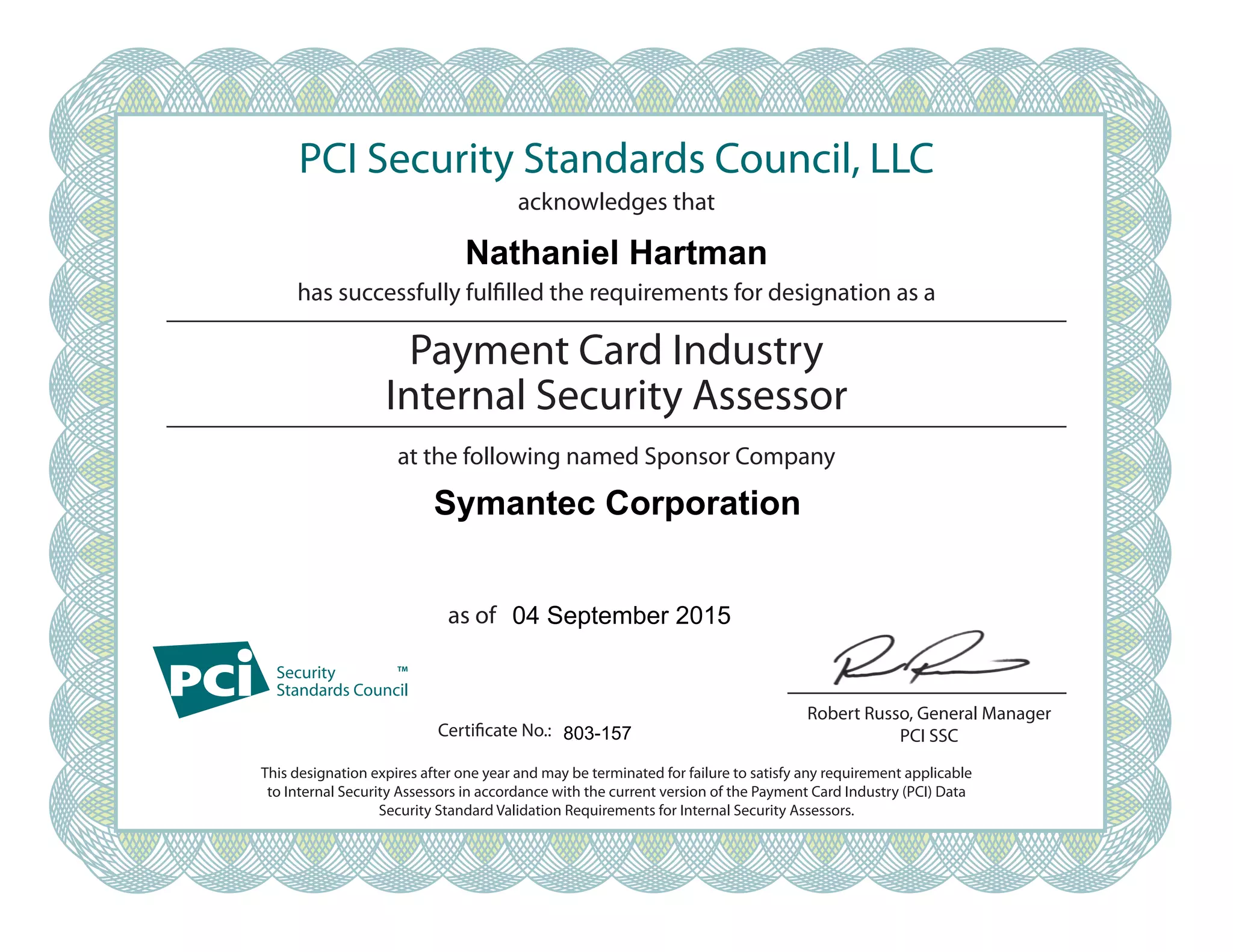 ISA-SymantecCorporation-NathanielHartman | PPT