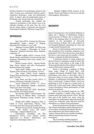 Journal article Classical Voice and the microphone, Creature of ...