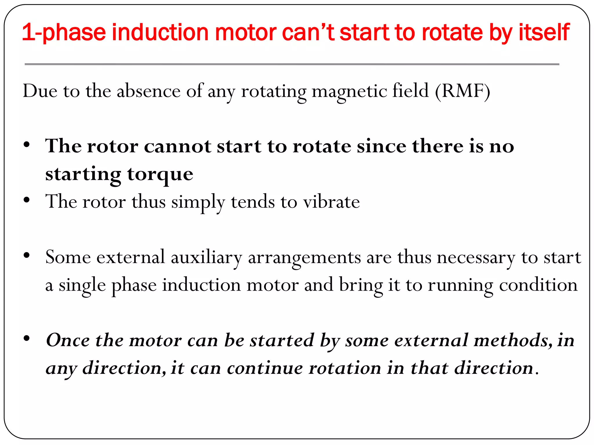 Single Phase Induction Motor | PPT
