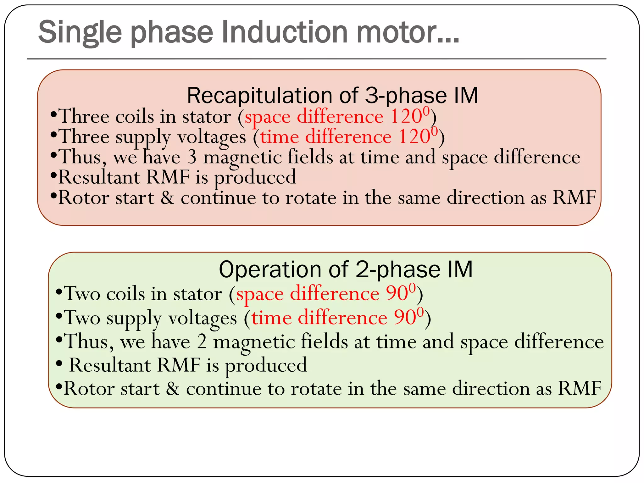 Single Phase Induction Motor | PPT