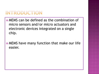 INTRODUCTION - MEMS | PPT