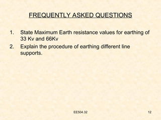 Procedure for earthing for different sites | PPT